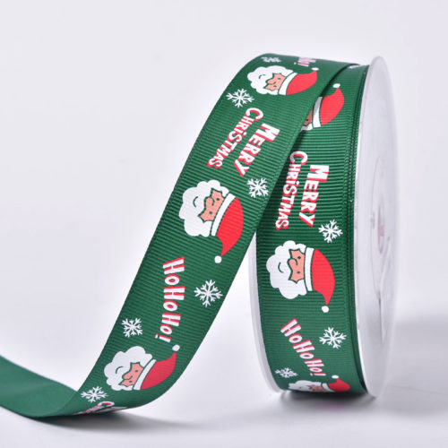 Wholesale Custom Printed Grosgrain Christmas Ribbon For Gift Decoration