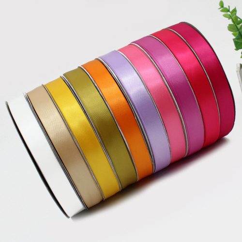 In Stock 196 colors available 6 to 100 mm width polyester satin ribbon roll