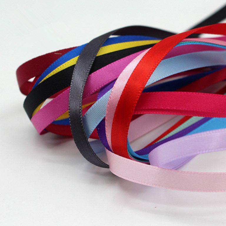 In Stock 196 colors available 6 to 100 mm width polyester satin ribbon roll