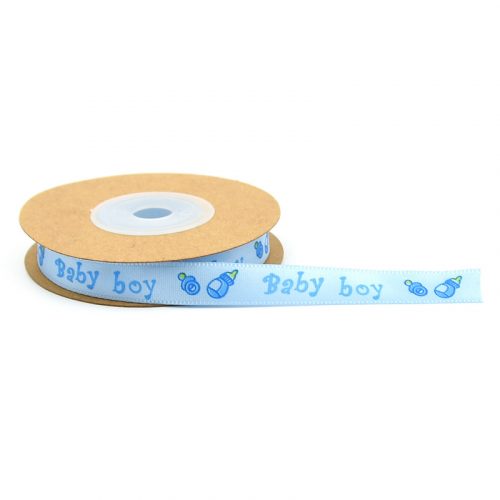10 m/roll baby boy baby girl 1 cm wide printed satin ribbon
