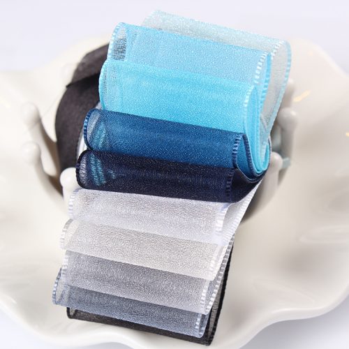 28 colors available 100% nylon mesh sheer ribbon