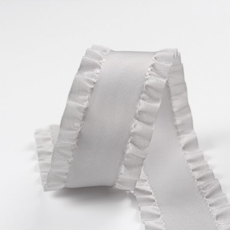 Wholesale double ruffle ribbon, frill ribbon, polyester decorative ...