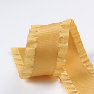 Wholesale double ruffle ribbon, frill ribbon, polyester decorative ...