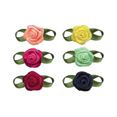 10 mm satin ribbon rose flowers wholesale 21 colors available