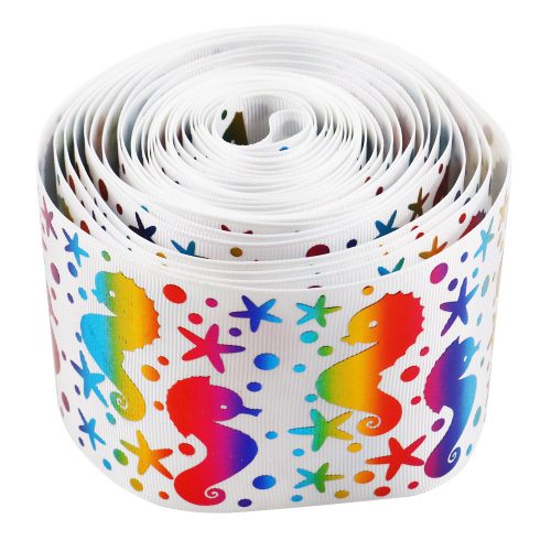 Jojo siwa bow ribbon roll 75mm grosgrain decorative ribbon seahorse ...